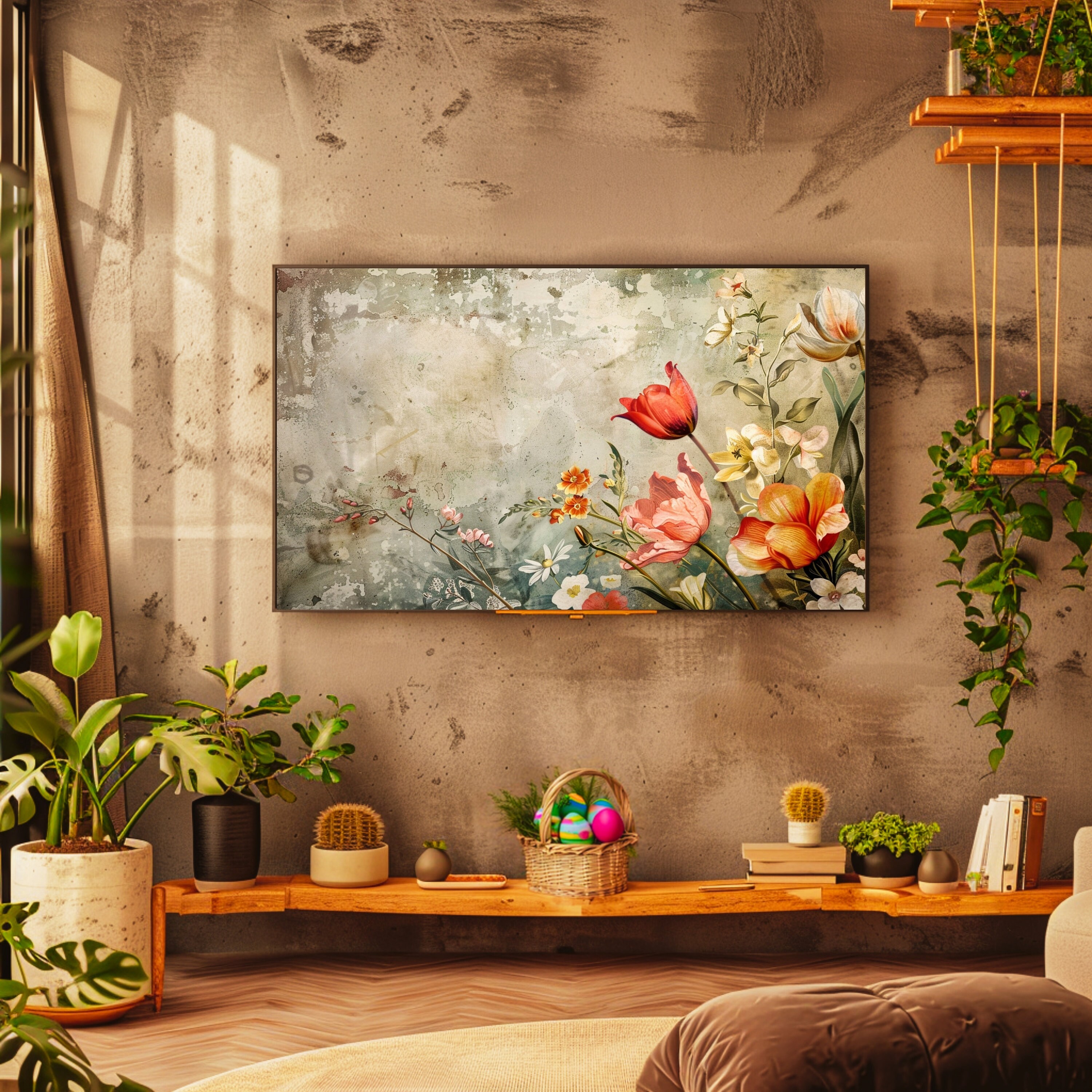 Spring Flowers Frame Easter Frame TV Art Easter TV Screensaver Spring ...
