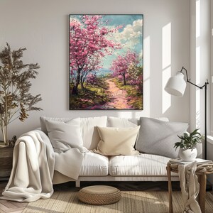 Spring Print, Spring Landscape Printable Art, Landscape Print, Vintage ...