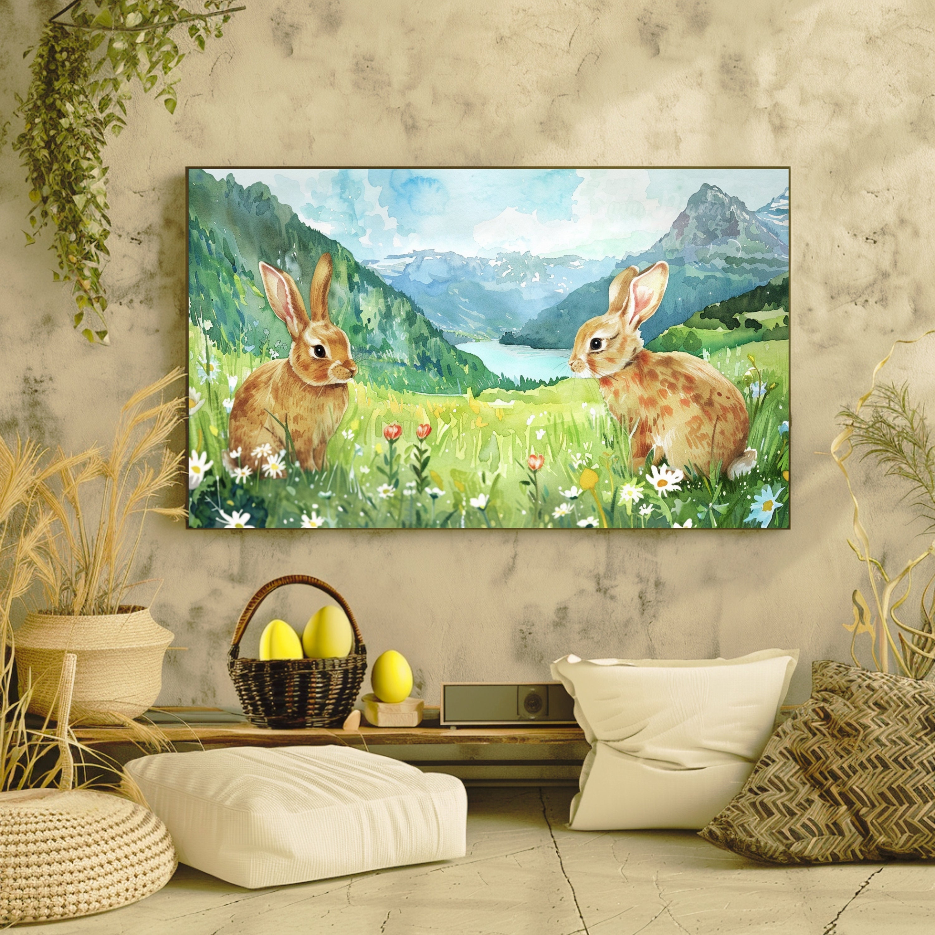 Easter Bunny Frame Easter Picture Frame Easter TV Screensaver Spring ...