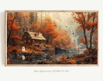 Frame TV Halloween Art Ghost Art for TV Digital Download Neutral Toned ...