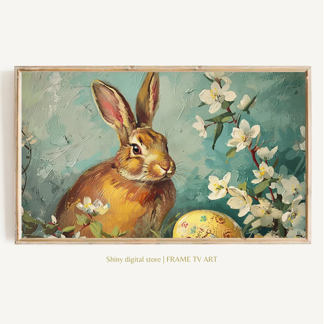 Easter Bunny Picture Frame - TV Frame for Adorable Spring Artwork ...