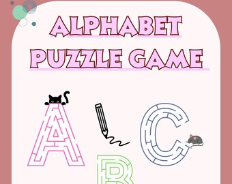 Printable Alphabet Puzzle , Letter Matching Cards, Letter Recognition ...