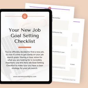 New Job Goal Setting Checklist: Get Clarity on Your Job Search Goals - Etsy