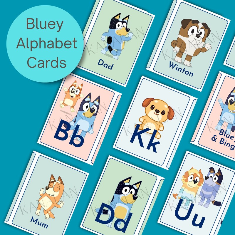 Bluey and Bingo Alphabet - Etsy
