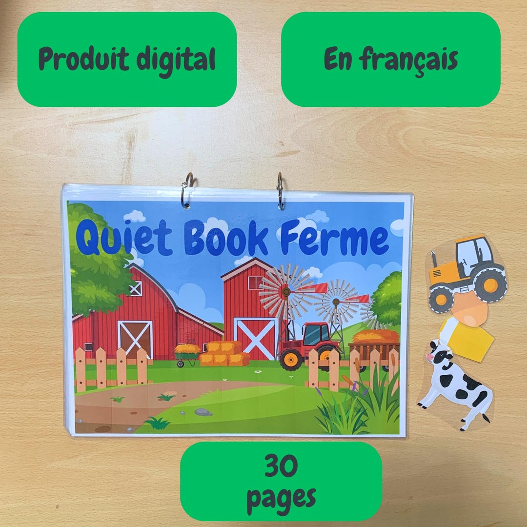 Farm Quiet Book : Printable Busy Binder for Toddler Preschool ...
