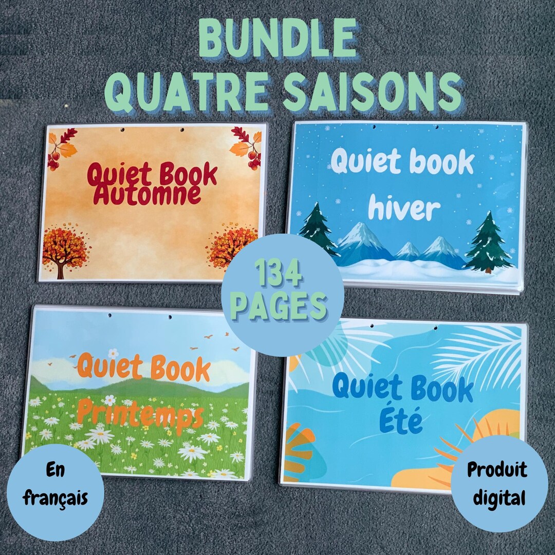 Bundle Four Seasons Quiet Book : Learning Binder for Toddler. Printable ...