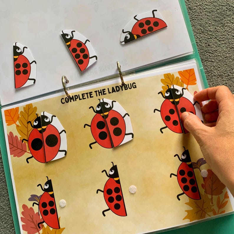 Fall Busy Book Printable. Toddler Learning Binder. Preschool Montessori ...