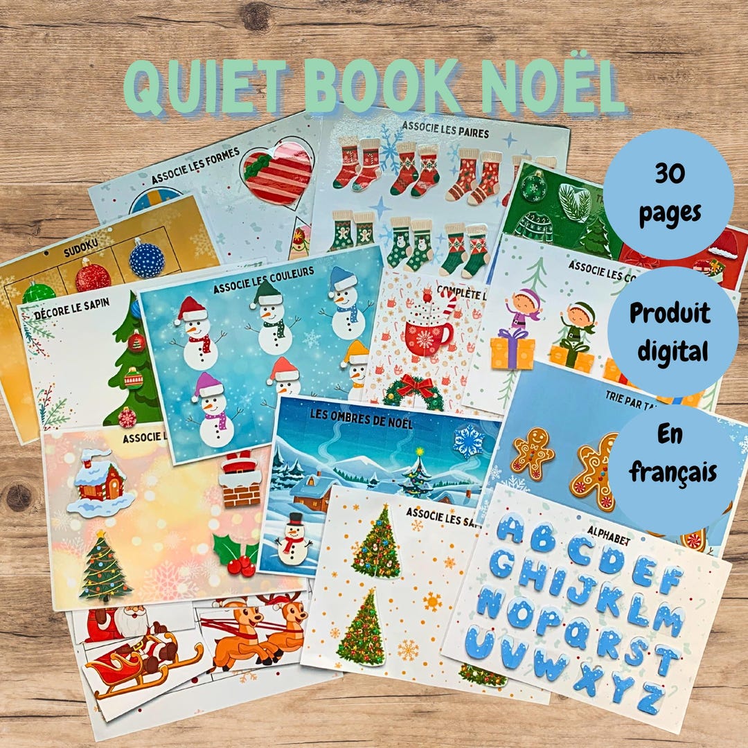 Christmas Quiet Book : Printable Busy Book for Toddler. Preschool ...