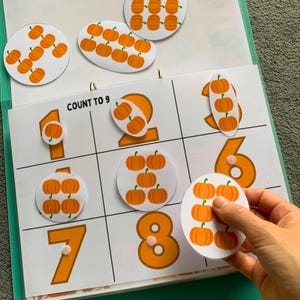 Fall Busy Book Printable. Toddler Learning Binder. Preschool Montessori ...