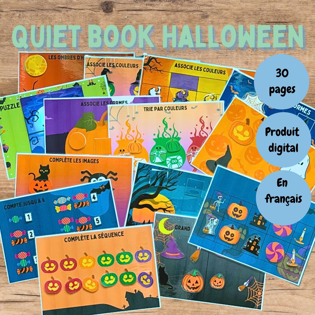 Halloween Quiet Book : Toddler Learning Binder. Busy Book Montessori ...