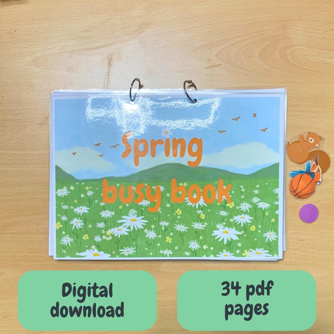 Spring Busy Book Printable. Activities for Busy Binder. Preschool ...