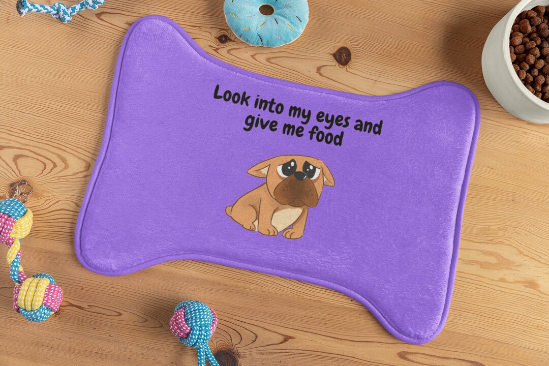 Hungry Dog Personalized Pet Mat Custom Dog Bowl Mat Cat Feeding Mat Pet ...