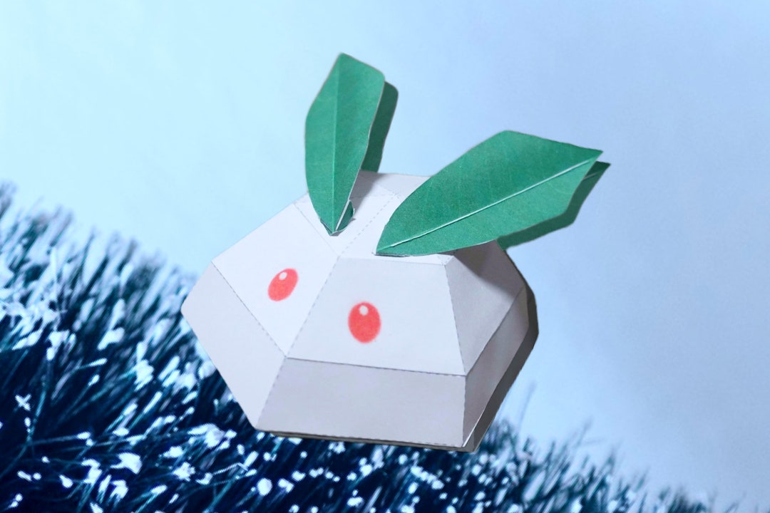 Snow Bunny Papercraft Template | DIY Yuki Usagi Model (digital Download ...