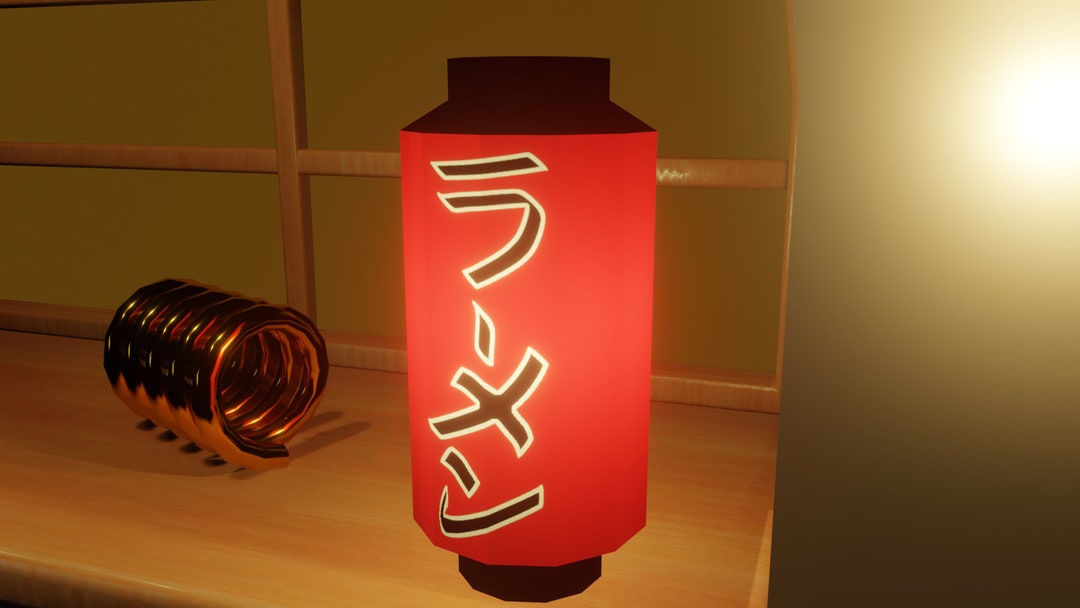 Papercraft Lantern "ramen" Lamp Template! DIY 3D Low Poly Desk Home ...