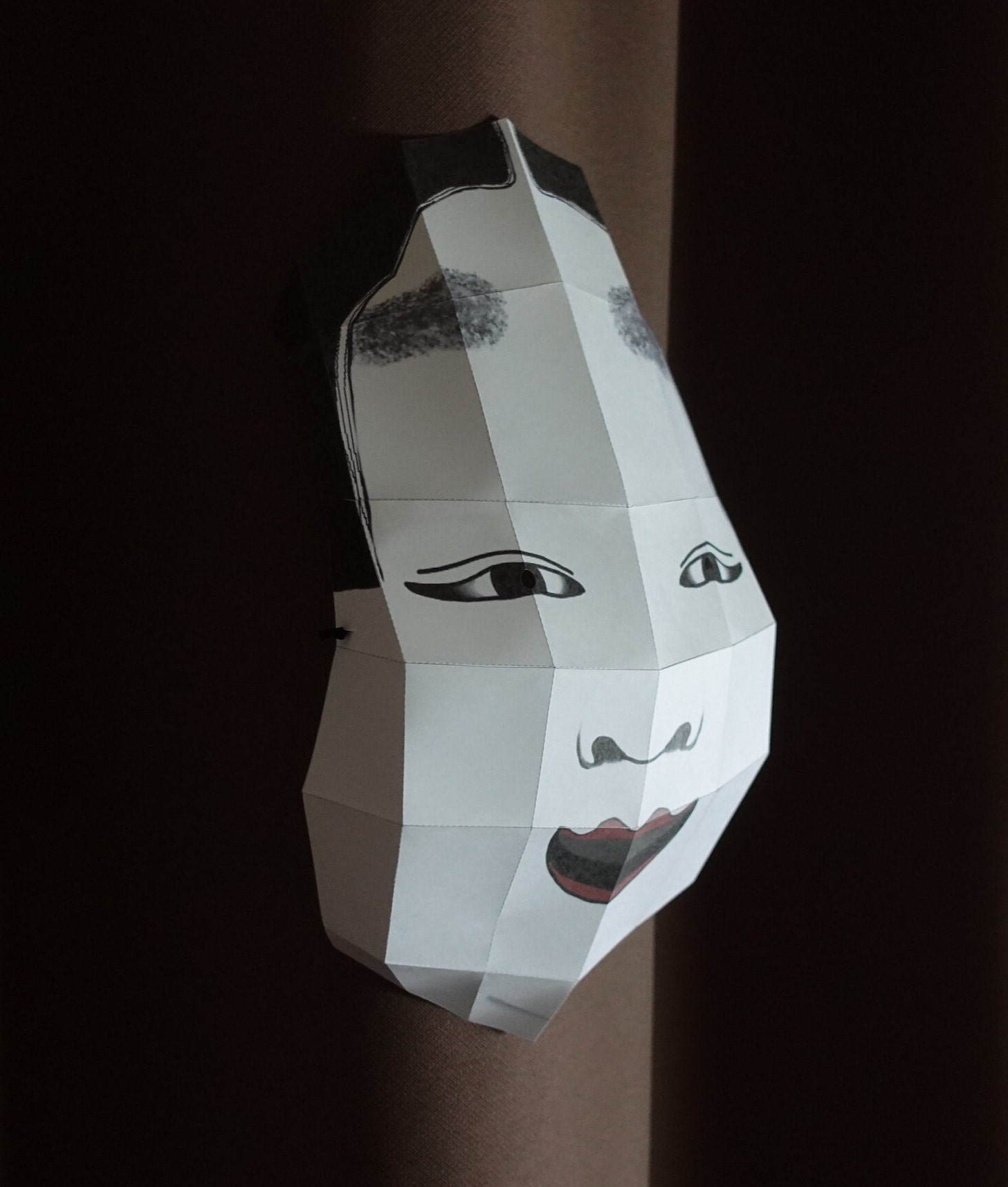 Papercraft Japanese Mask Template! DIY Traditional Japanese Noh Mask ...