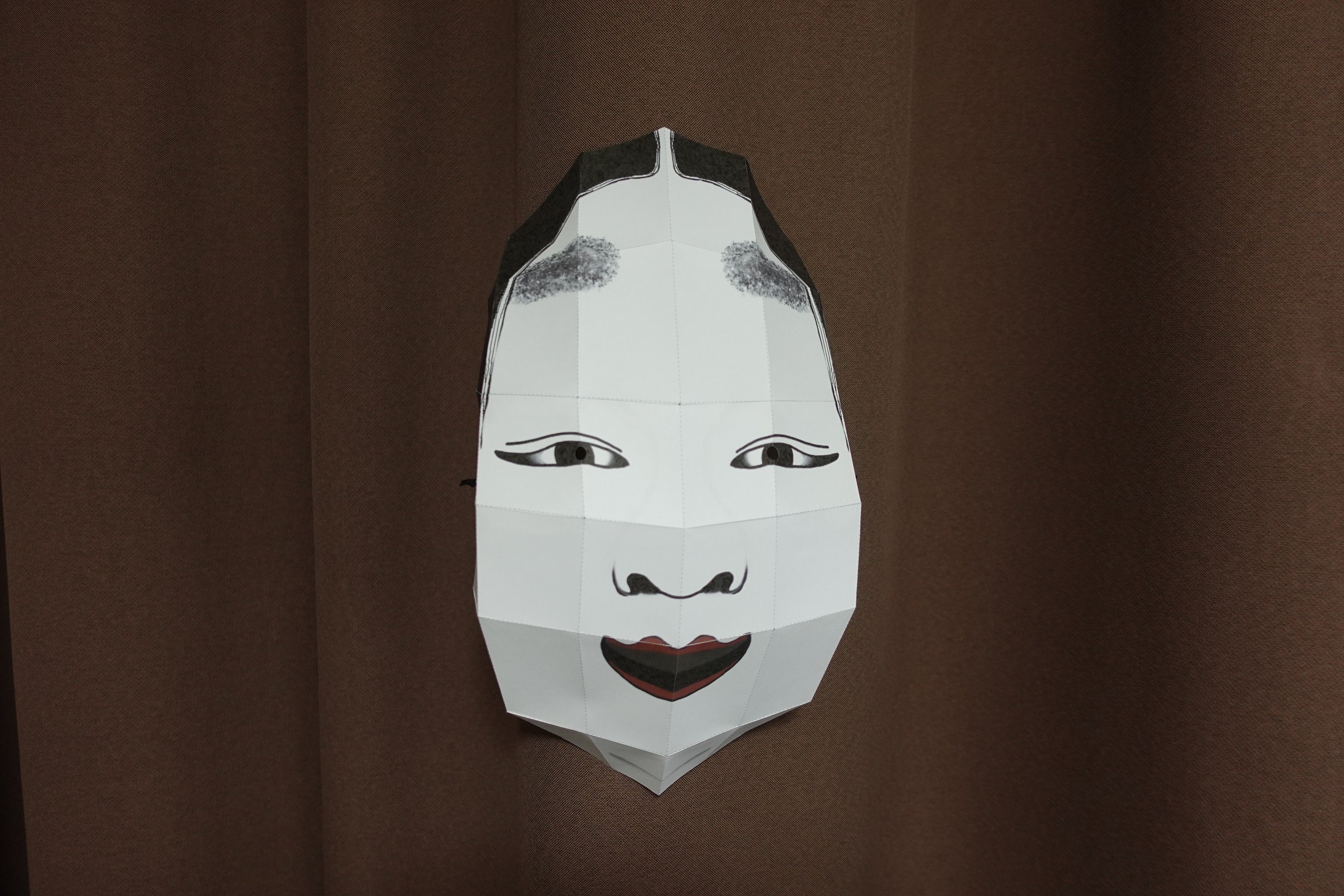 Papercraft Japanese Mask Template! DIY Traditional Japanese Noh Mask ...