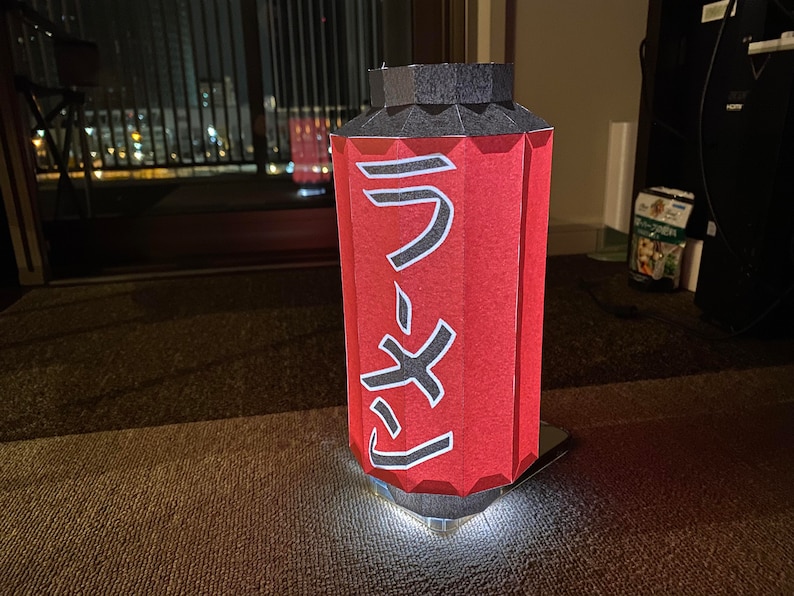 Papercraft Lantern "ramen" Lamp Template! DIY 3D Low Poly Desk Home ...