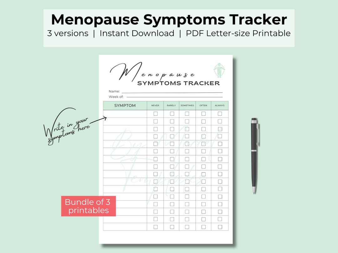 Menopause Symptoms Tracker (peri, Pre, Menopause & Post). Track ...