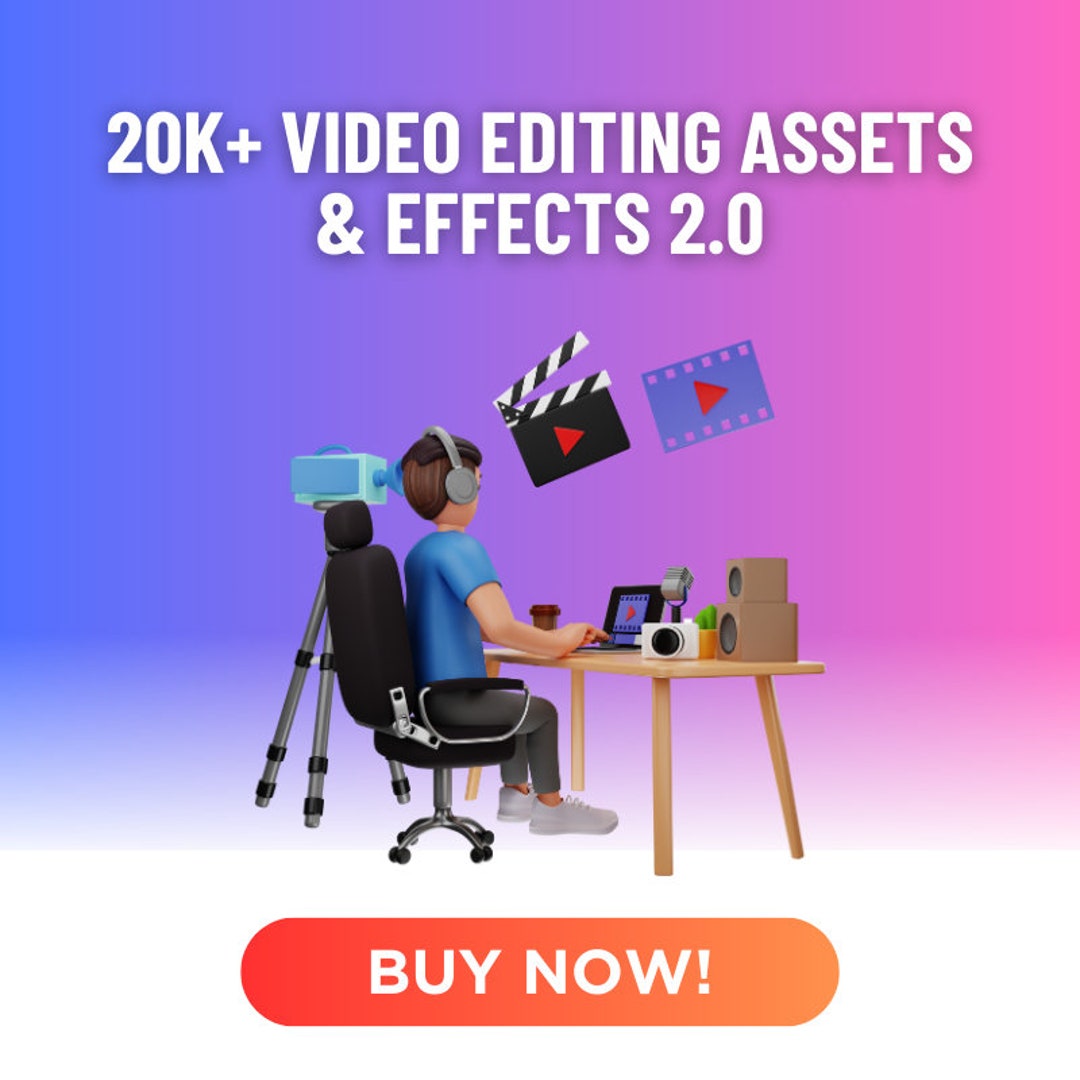 20K Video Editing Assets & Effects 2.0 Complete Filmmakers Library ...
