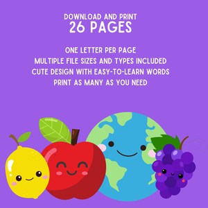 26 ABC Flash Cards Alphabet Poster Classroom Educational Art Flashcards ...