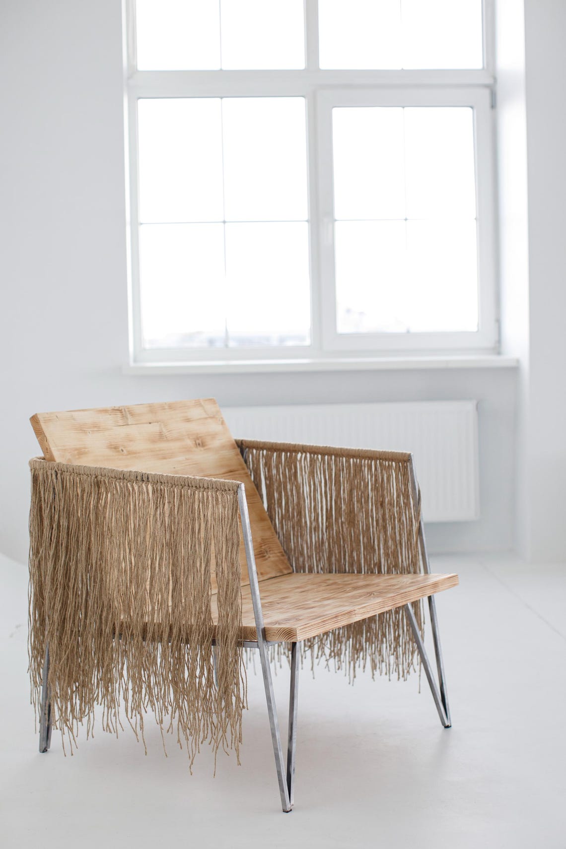 Timber Fringe Natural Armchair - Etsy