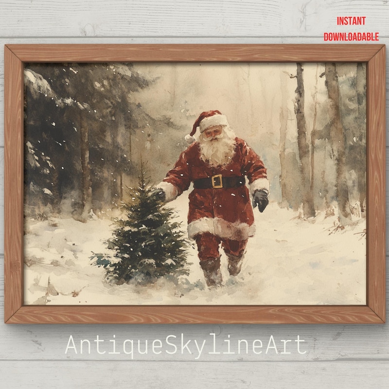 Santa Art Print - Etsy