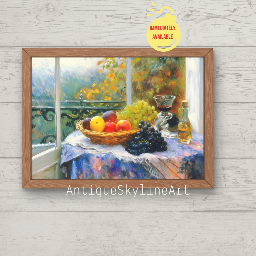 Vintage Kitchen Still Life Painting Country Kitchen Print Oil Painting ...
