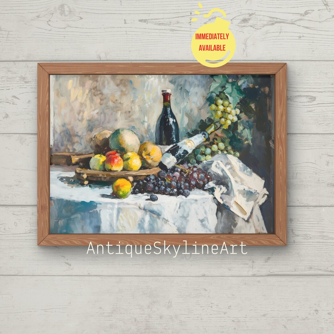 Vintage Kitchen Still Life Painting Country Kitchen Print Oil Painting ...