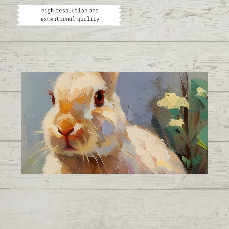 Printable Vintage Bunny, Flower Garden Rabbit, Digital Art to Download ...
