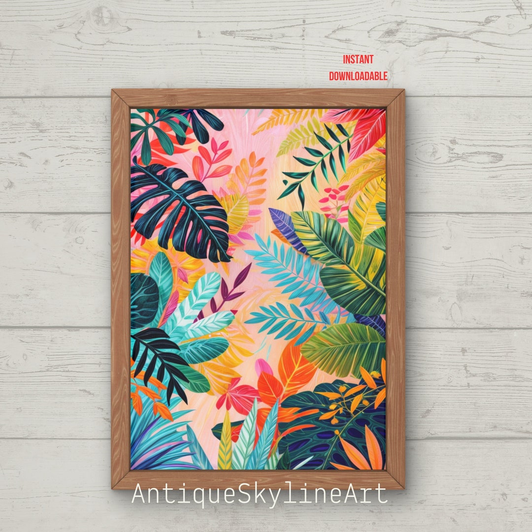 Abstract Wall Art, Printable Maximalist Wall Art, Eclectic Wall Art ...