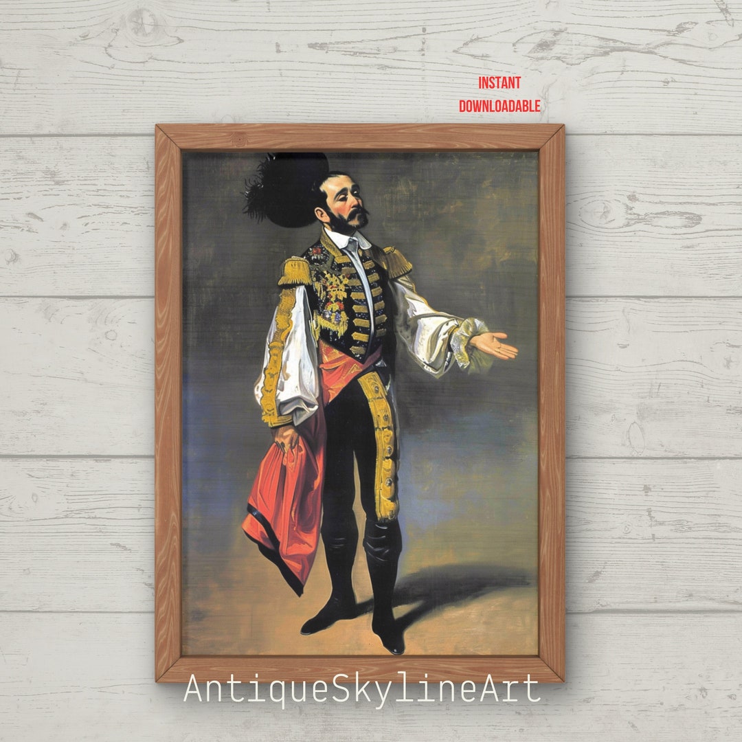The Matador Oil Painting, Manet Style, Canvas Wall Art, Printable ...