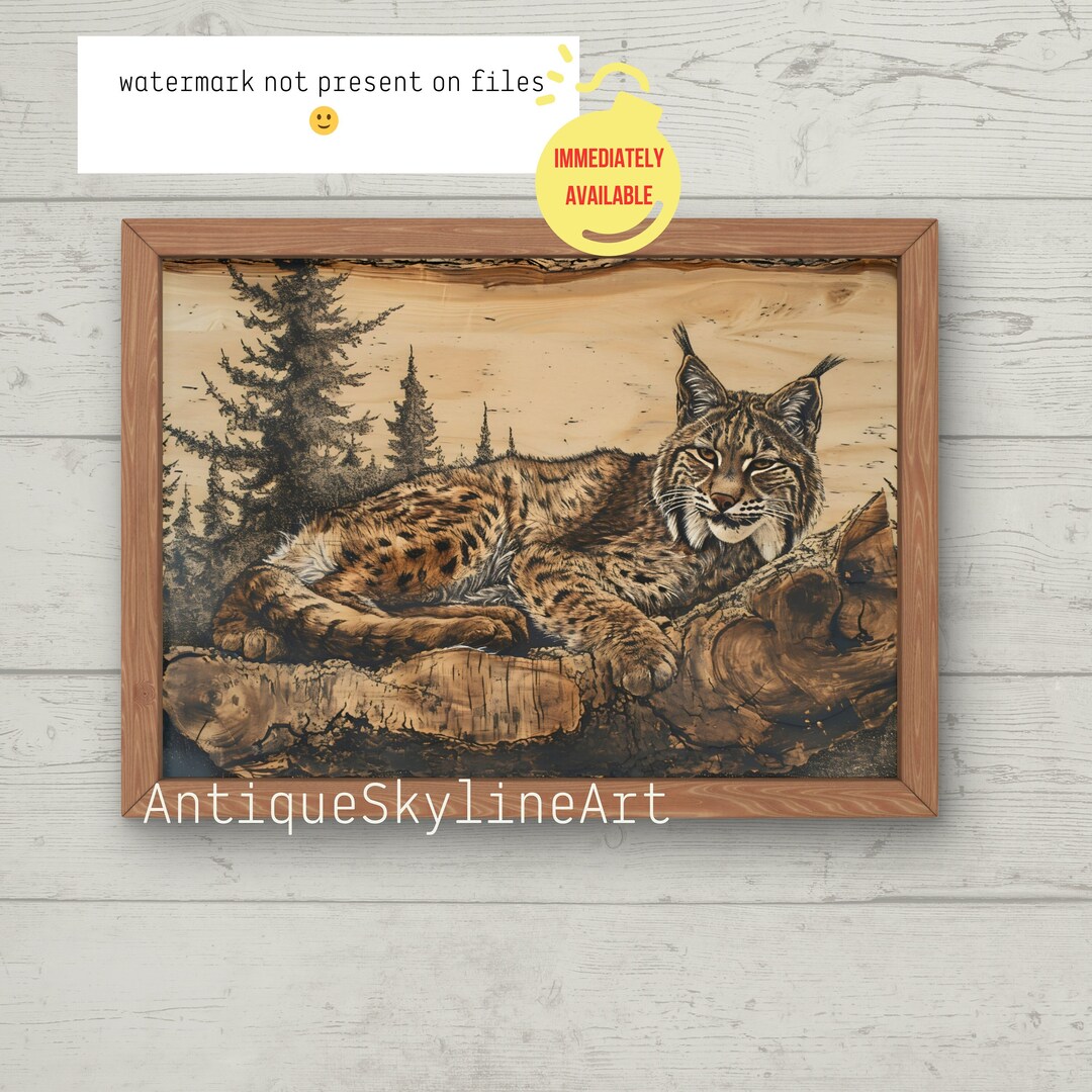 Printable Pyrography Wall Art, Vintage Wall Burnt Wood Pyrography ...