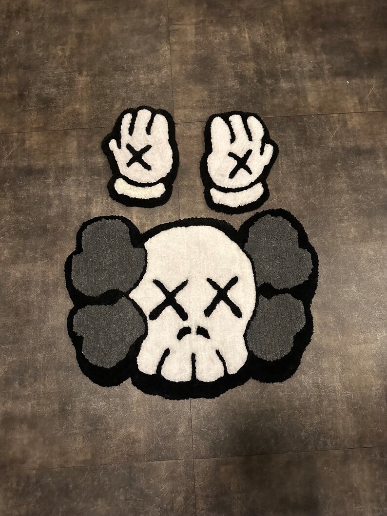 Kaws Rug Streetwear Home Decor Custom Tufted Rug Living Room Rug ...