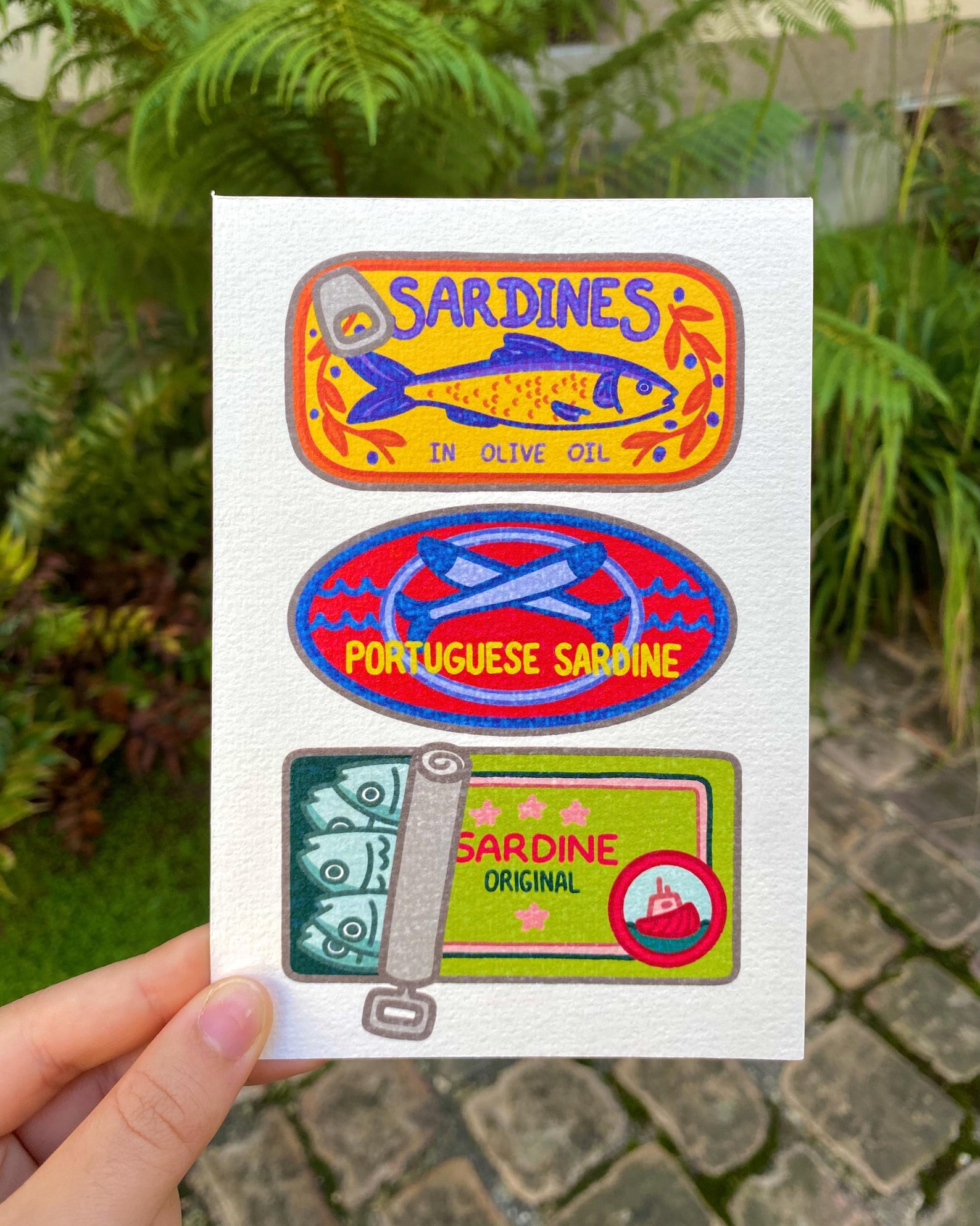 Sardine Can Art Print / Portuguese Retro Sardine Packaging Card ...