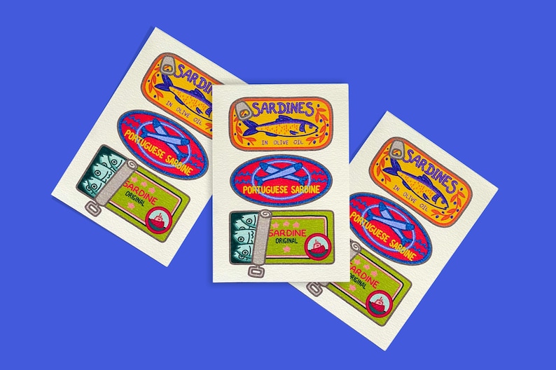 Sardine Can Art Print / Portuguese Retro Sardine Packaging Card ...