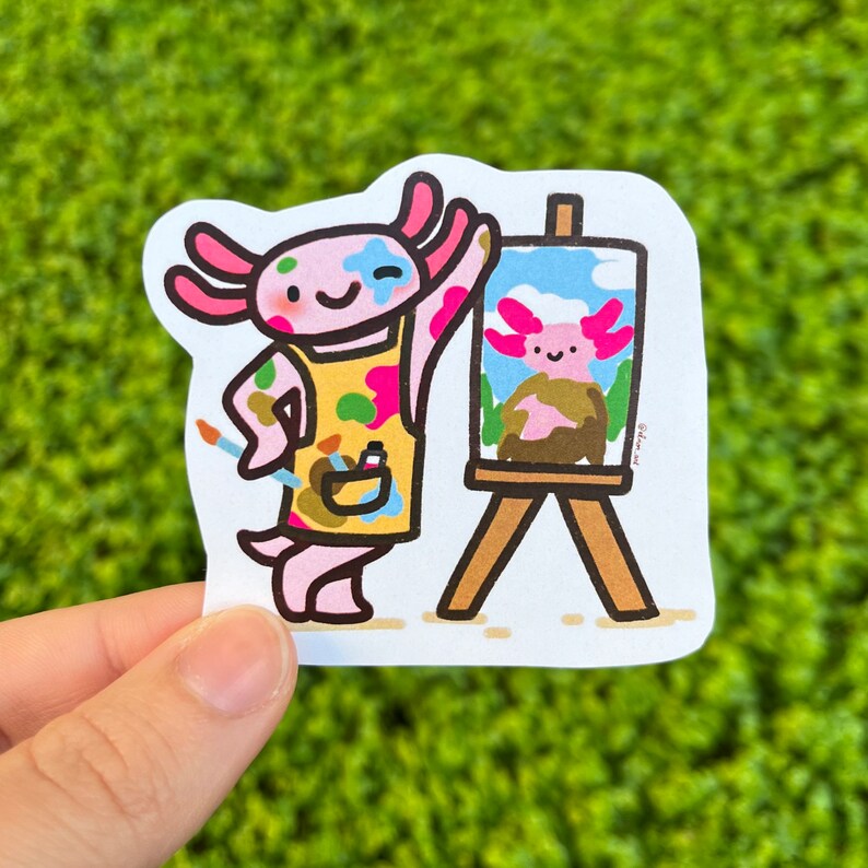 Bundle of 6 Axolotl Stickers / Cute Colourful Laptop Stickers / Gift ...