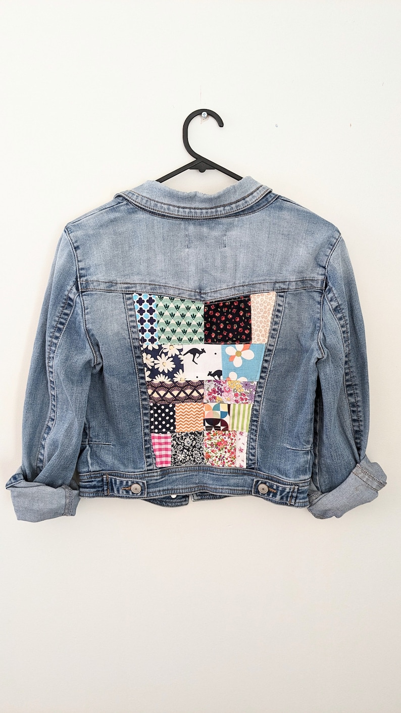 Upcycled Patchwork Denim Jacket - Sustainable Fashion - Etsy