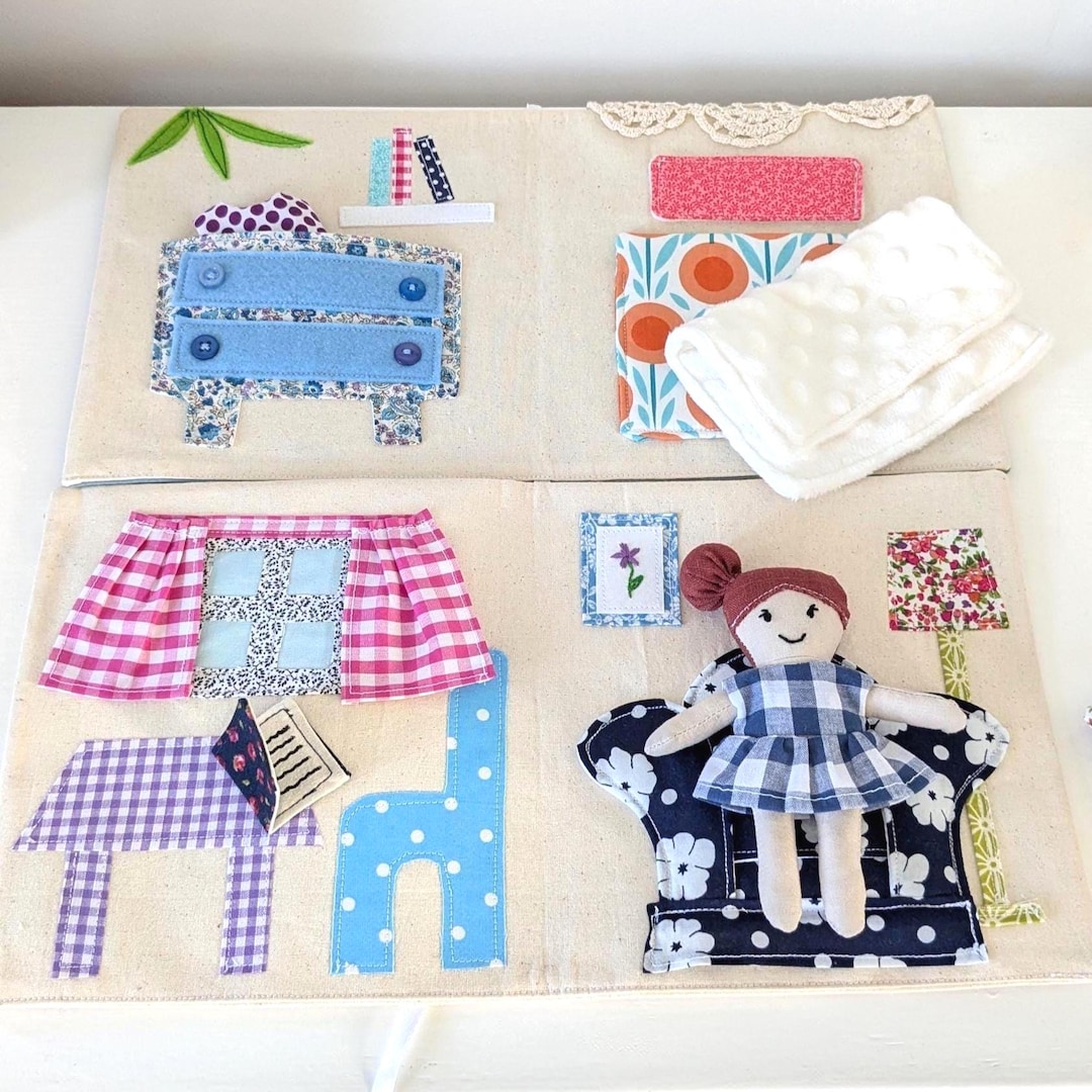 DIY Fabric Dollhouse Sewing Pattern: Beginner-friendly Doll & Dress ...