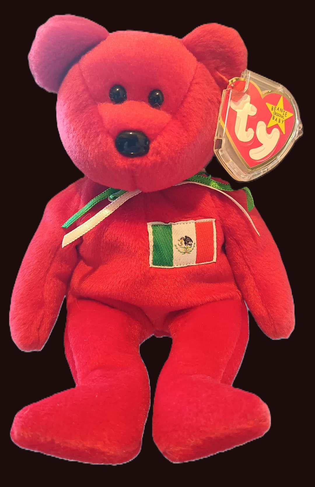 Ty Osito. USA Exclusive Mexican Flag Bear Beanie Baby Collectible Plush ...