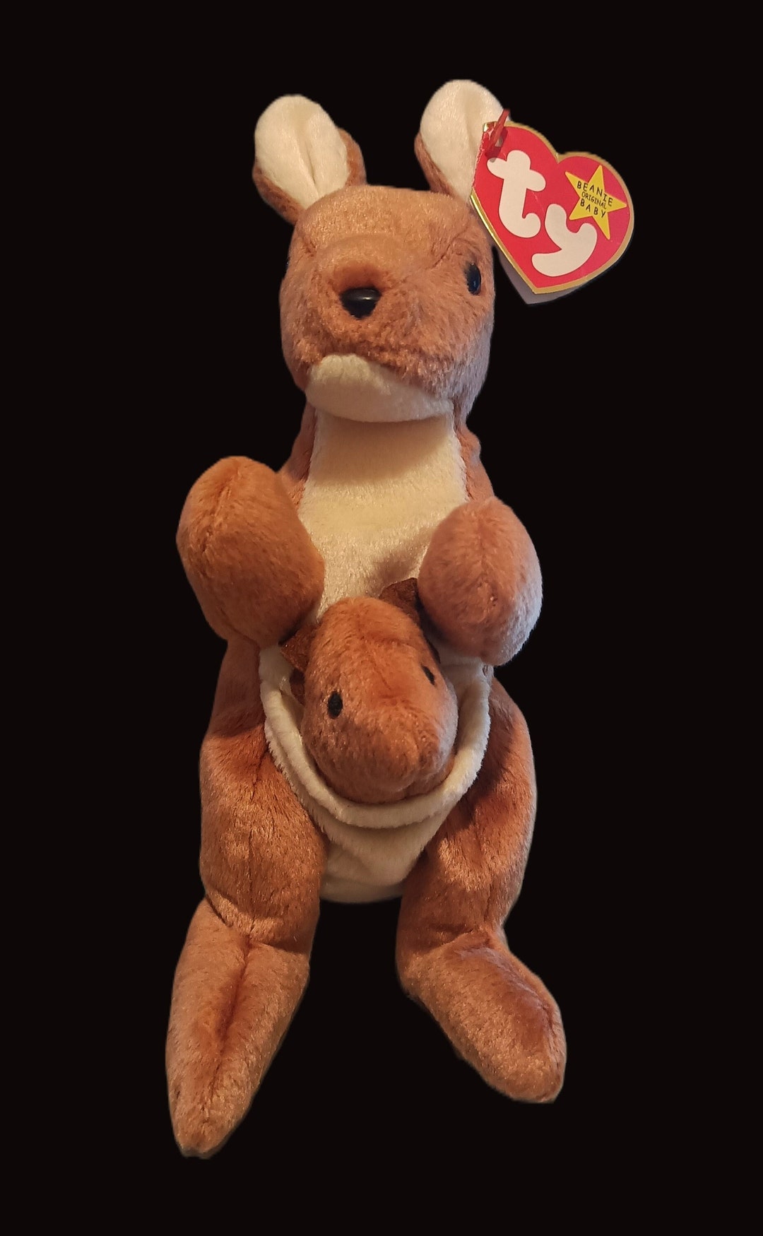Vintage Ty Pouch Kangaroo Beanie Baby: Rare Australian Plush ...