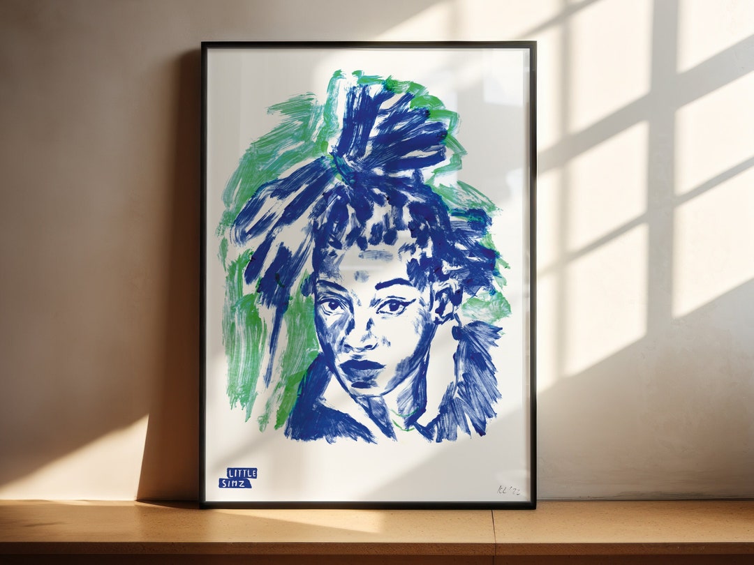Art Print “little Simz” Portrait Illustration by Katharina Langer - Etsy