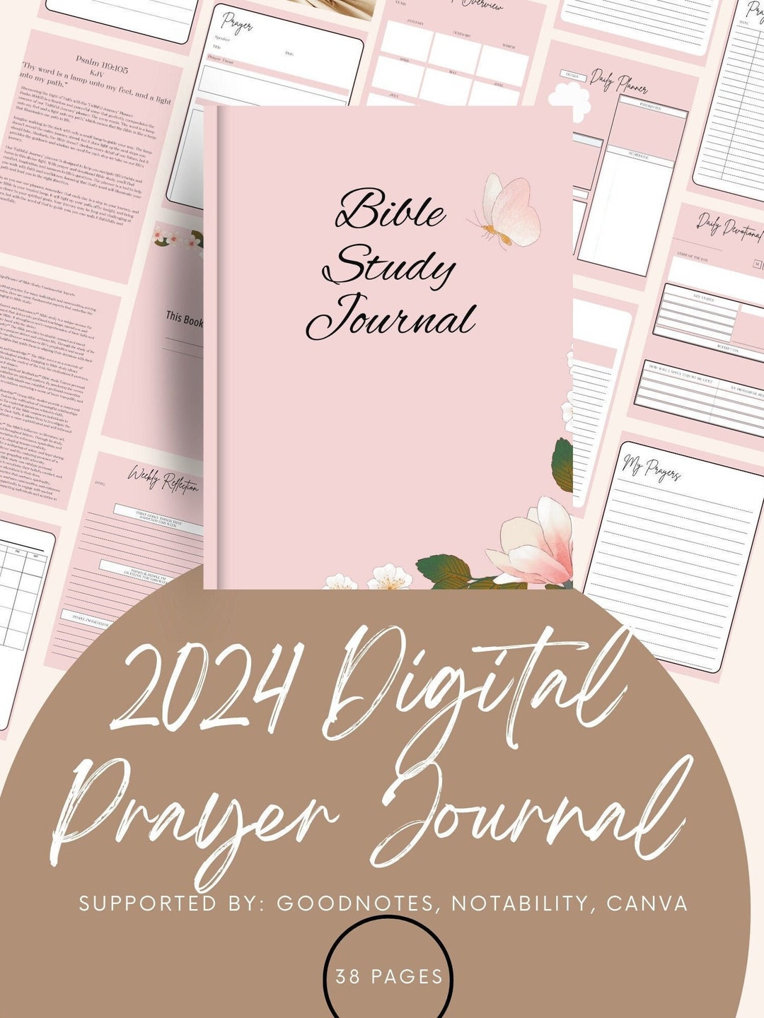 2024 Digital Prayer Journal: Prayer Planner, Digital Prayer Journal ...