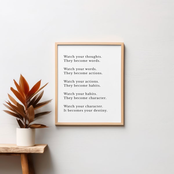 Watch Your Thoughts - Etsy