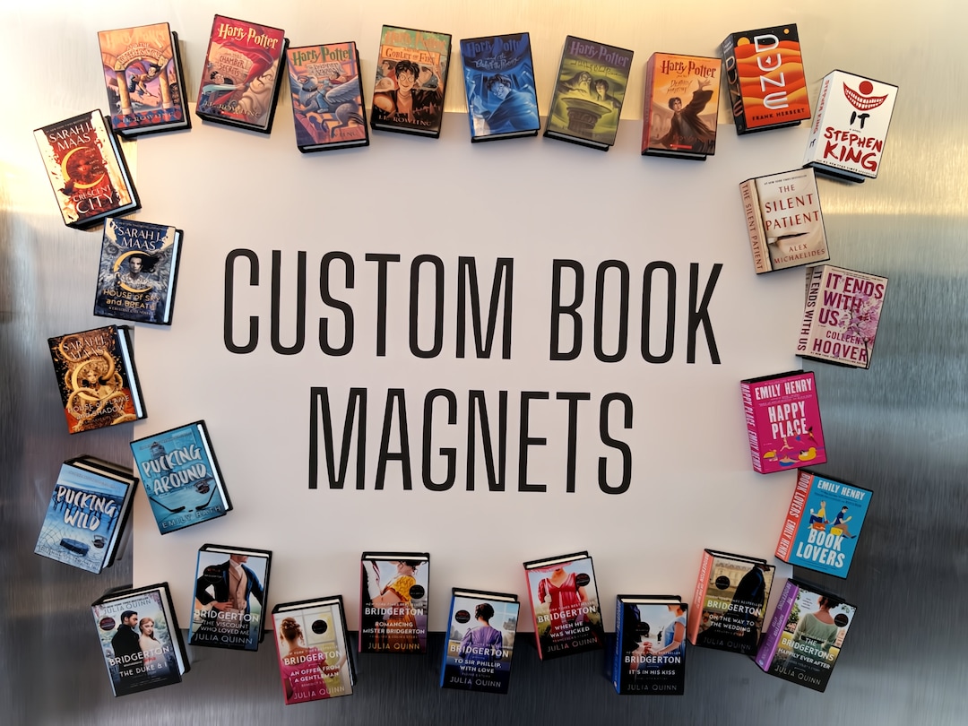 Mini Book MAGNETS | 3d-printed Magnetic Custom Miniature Books | Cute ...