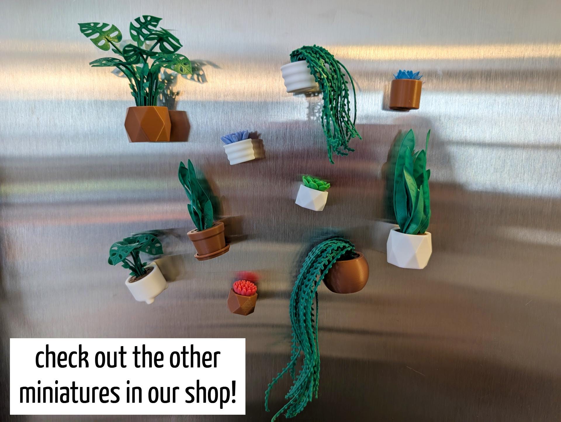 Miniature Potted Plant Set: Tiny Garden Decor With Stilts - Etsy