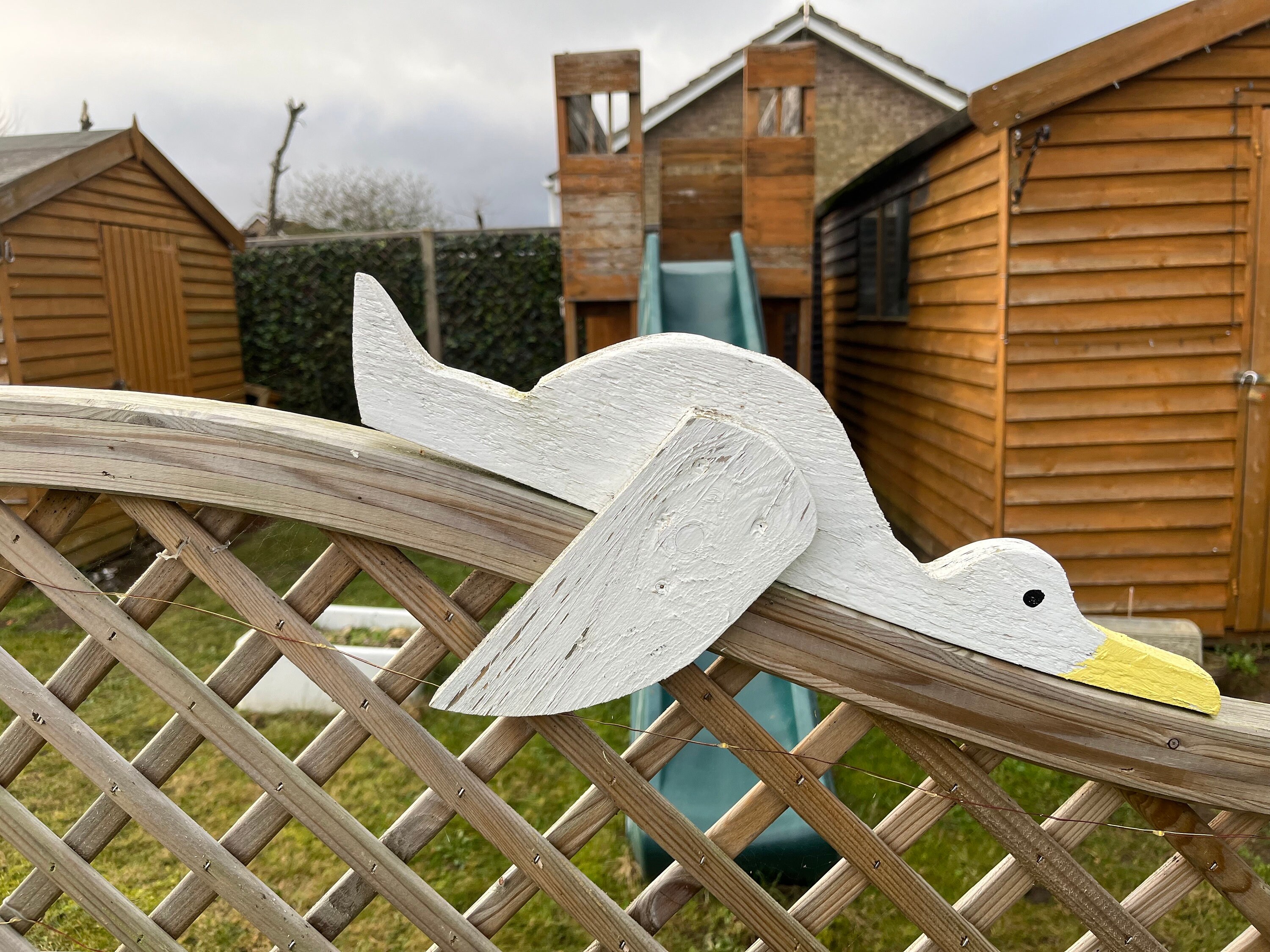 Wooden Cartoon Duck Fence Topper, Garden Decor, Novelty Gift, Fence ...