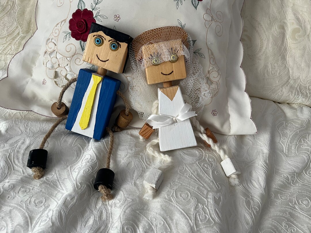 Wooden Robot, Wedding, Bride & Groom Marriage, Novelty, Geeky Gift ...