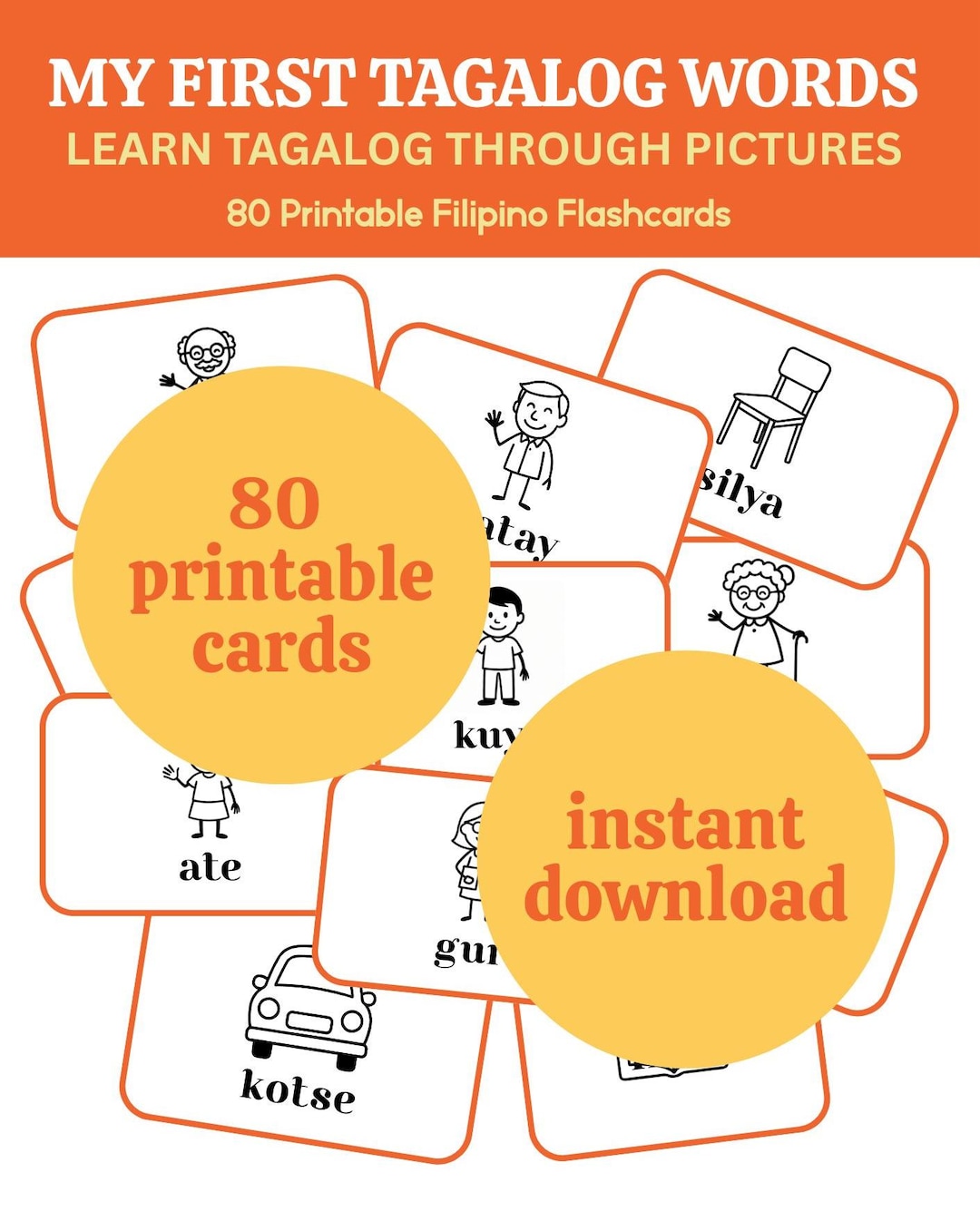 My First Tagalog Words - Picture-based Flashcards (photo + Tagalog Word ...