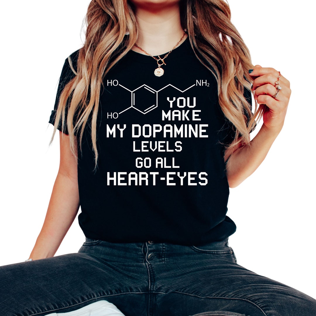 Science Love Tee 'dopamine Heart-eyes' Unisex T-shirt, Nerdy Romance ...