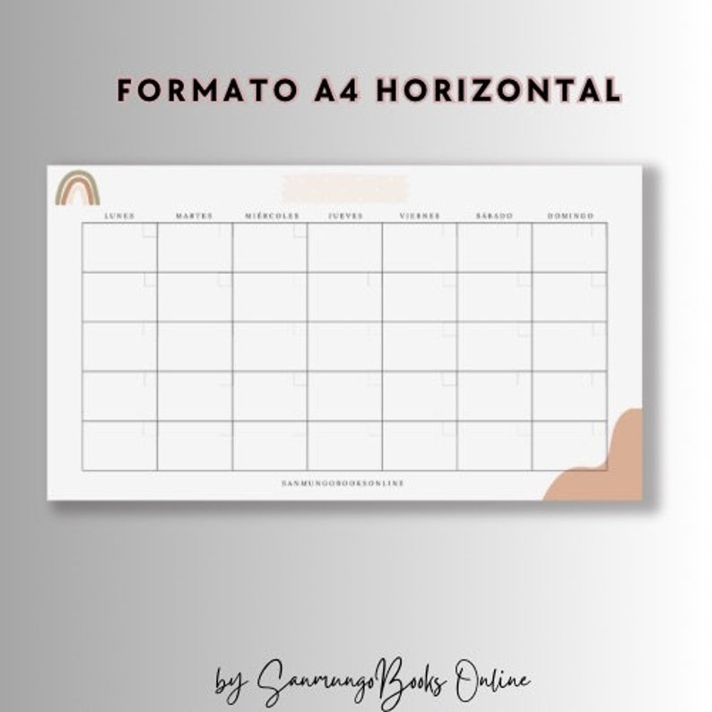 EDITABLE and PRINTABLE CALENDAR in PDF/A4 Horizontal Format/with or ...